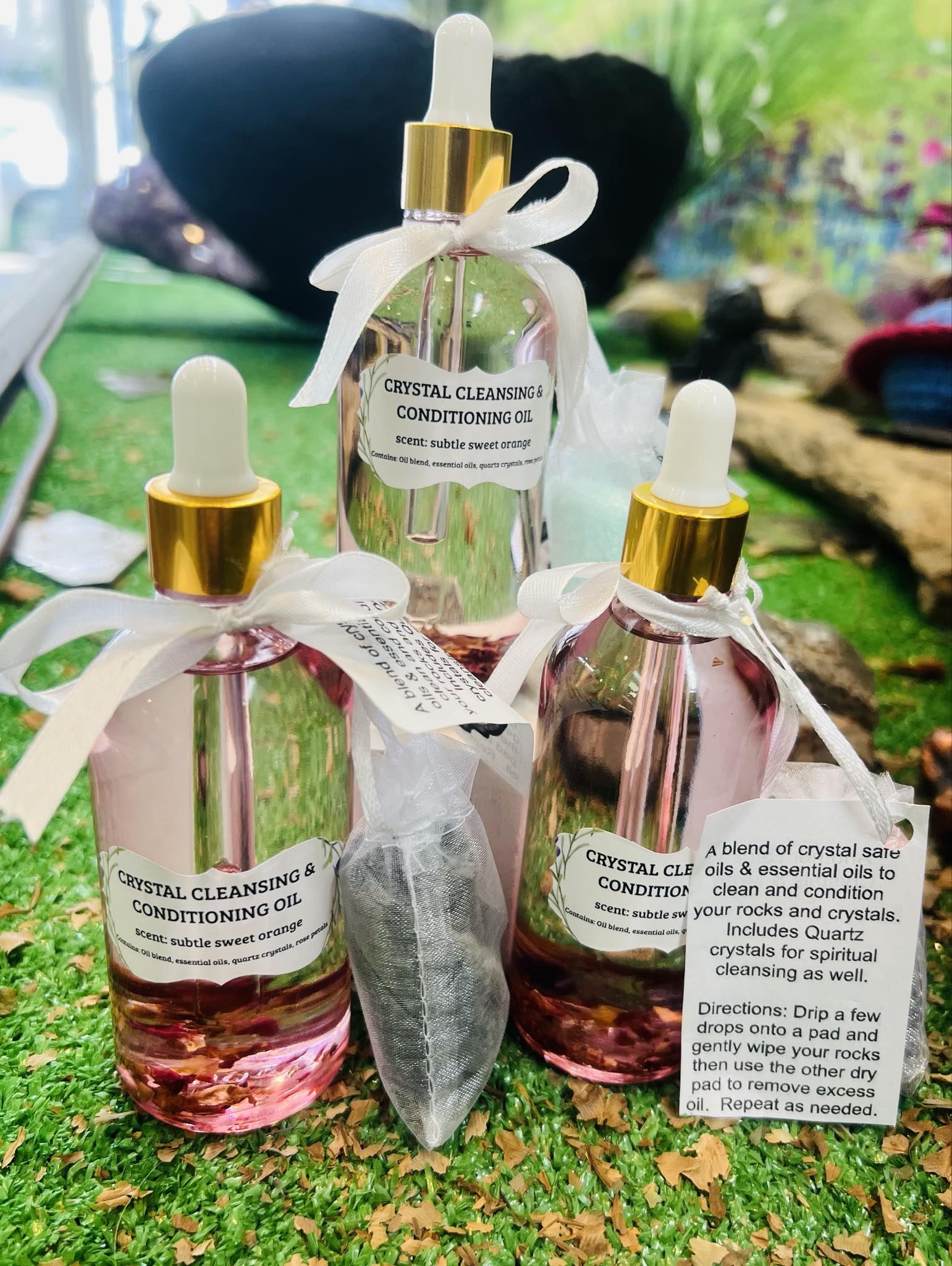 Crystal Cleansing and Conditioning Oil – Another Realm Crystal Shop